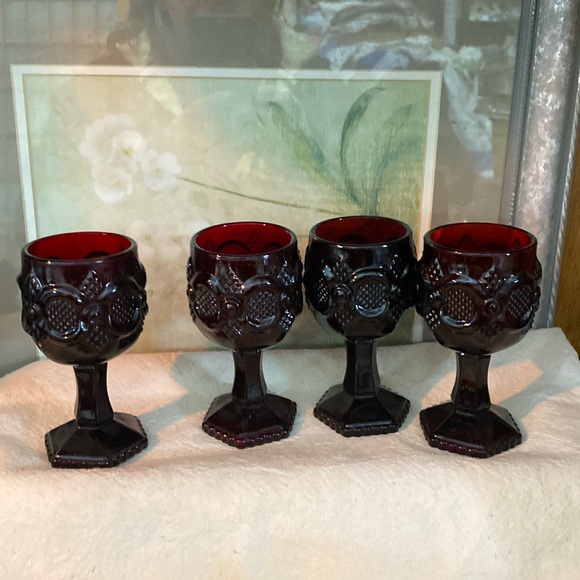 Avon | Kitchen | Avon Cape Cod 876 Collection Small Goblet Ruby Red ...